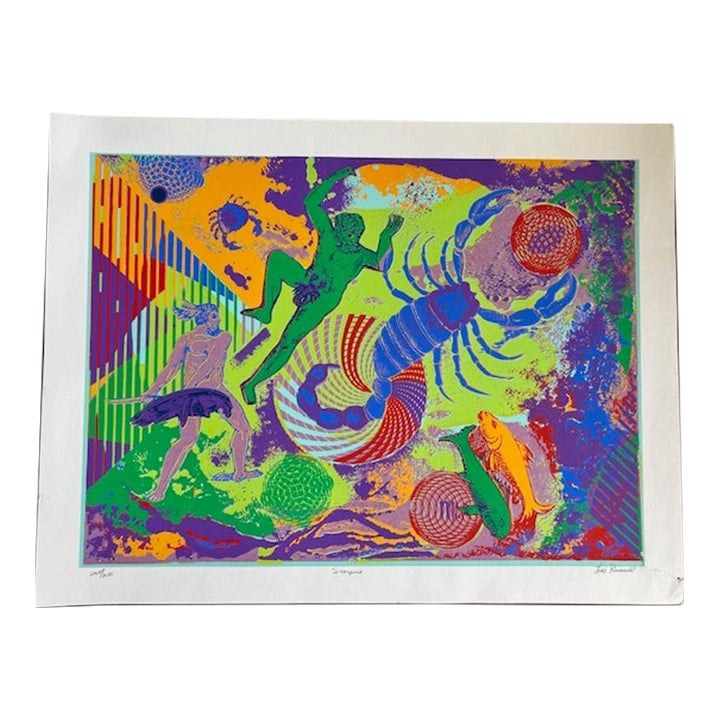 1970s Scorpio, Vintage Serigraph Print by Leo Russell | Chairish