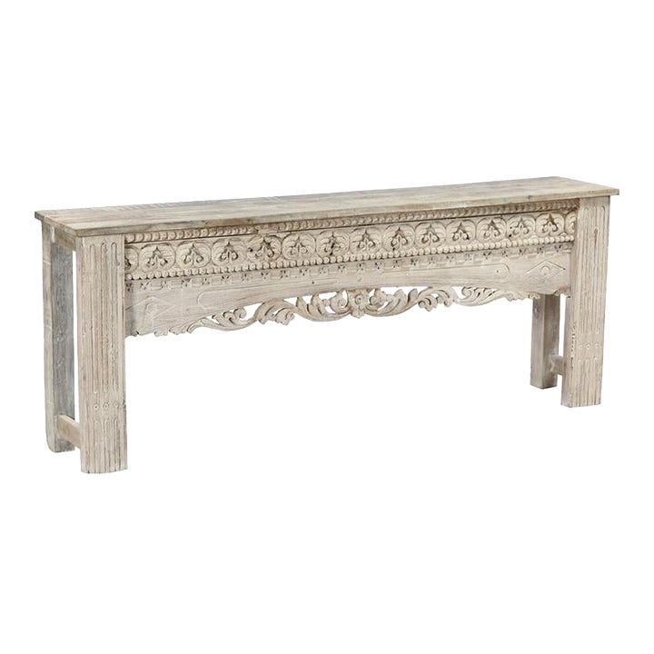 Vintage Indian Teakwood Console Table Constructed From Antique ...