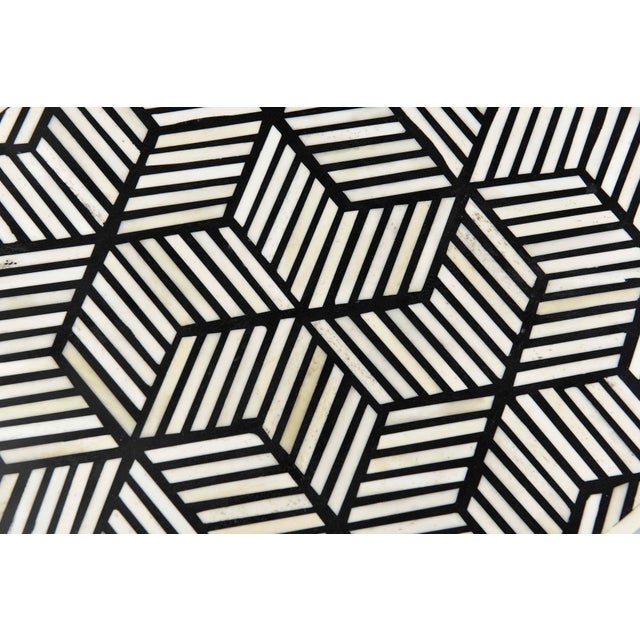 Faux Bone Inlay Side Table | Chairish