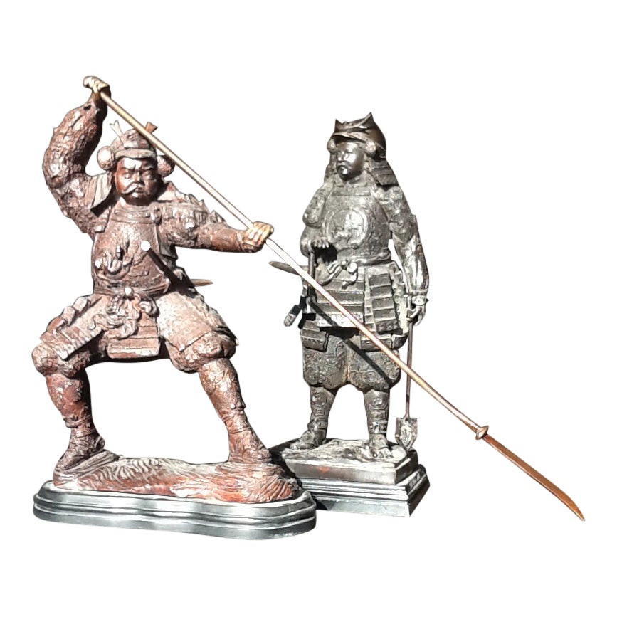 18th Century Shogun Samurai Armored Oriental Warriors - a Pair | Chairish