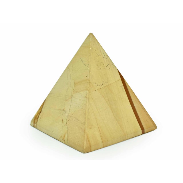 Mid 20th Century Solid Stone Pyramid Figure | Chairish