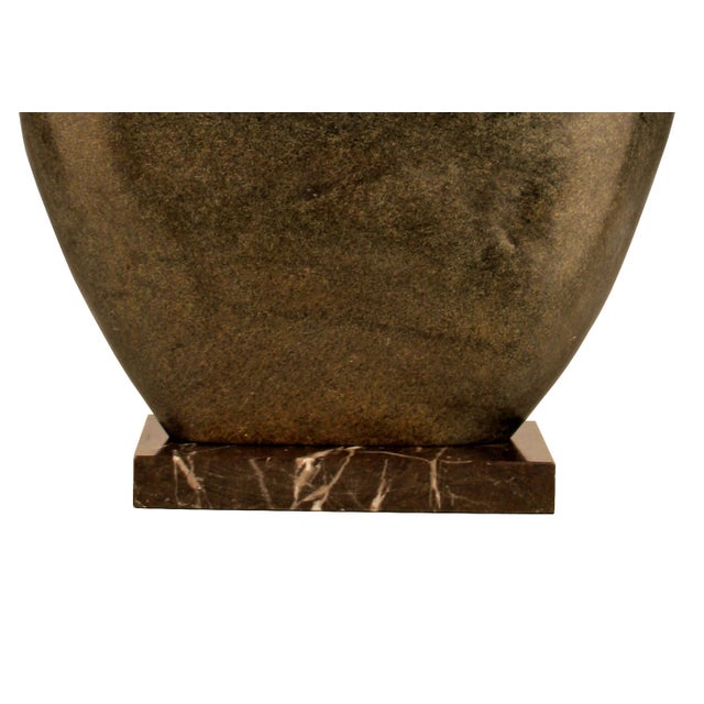 Modernist German Hand-Crafted Stone Sculpture With Marble Base | Chairish
