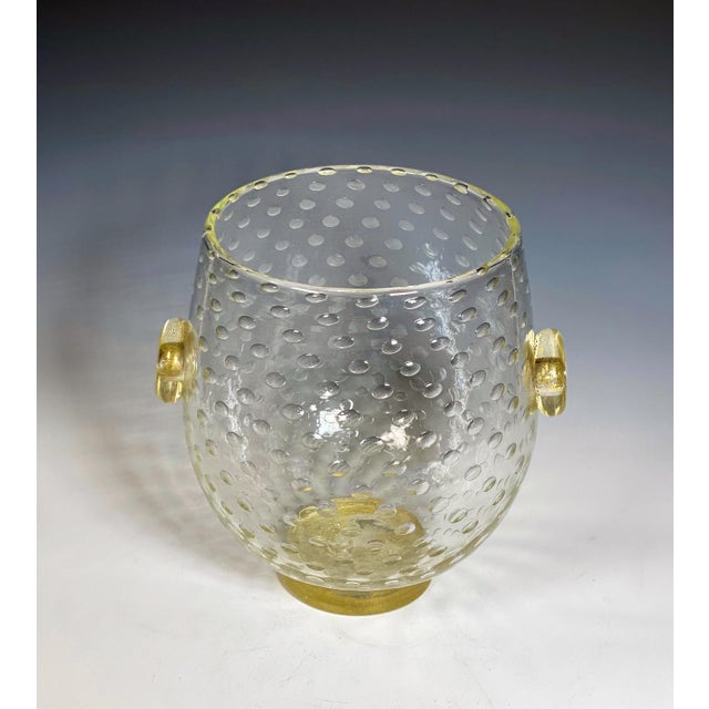 Barovier Hand Blown "Bullicante" Vase w/ Gold Leaf Inclusions ...