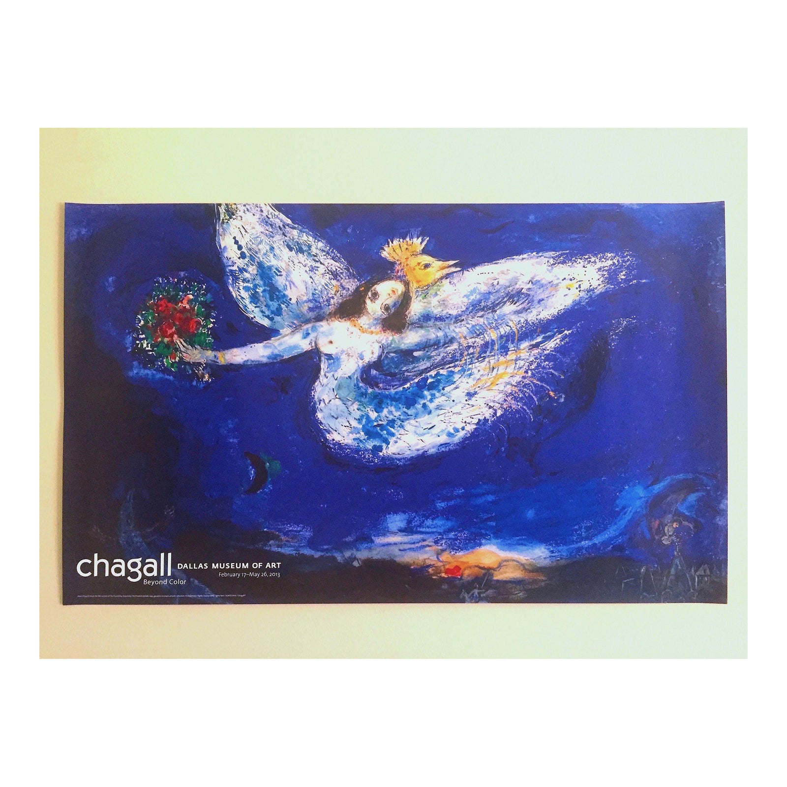 March Chagall Lithograph Print Museum Exhibition Poster " Firebird New ...