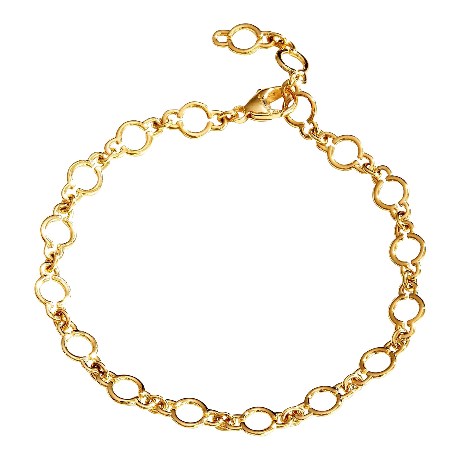 Syna Yellow Gold Chakra Link Bracelet | Chairish