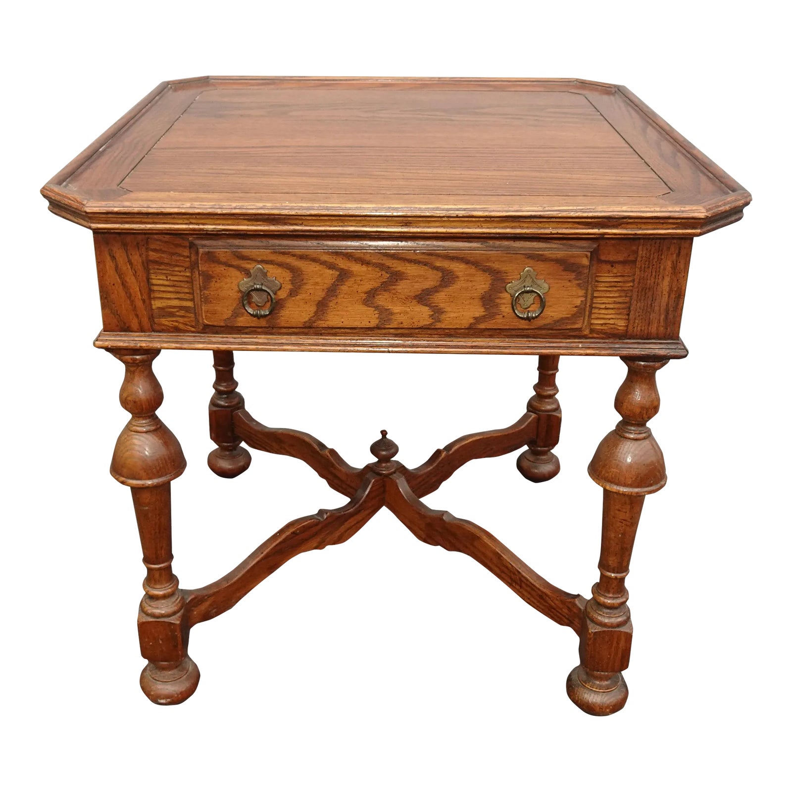 Vintage Ethan Allen French Country Brown Oak End Table ~ Side Table ...