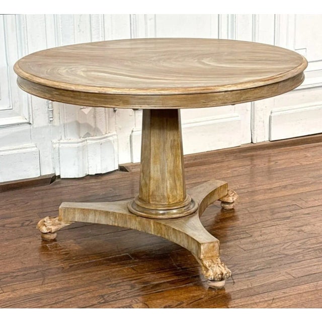 Antique Neoclassical Palladian Style Whitewashed Bleached Stripped ...