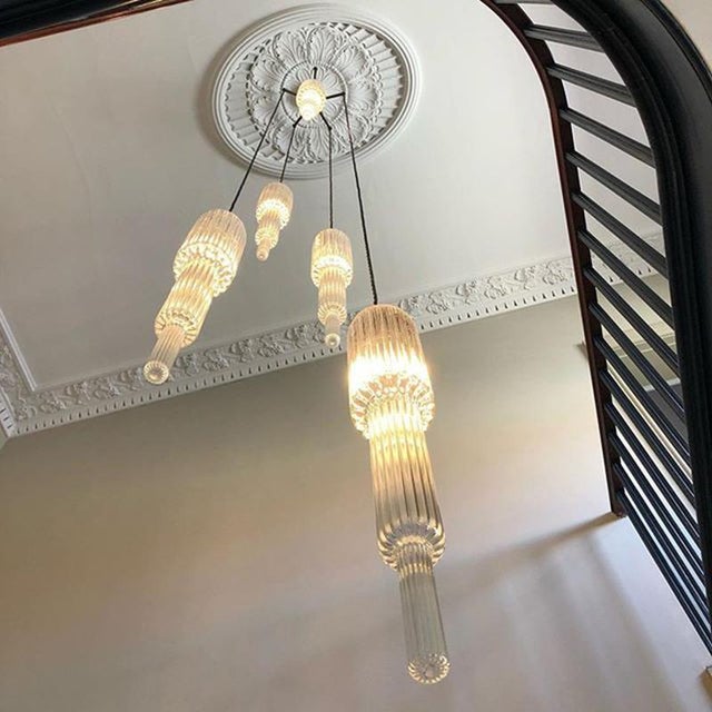 Tiered Light Standard Clear Glass Colour | Chairish