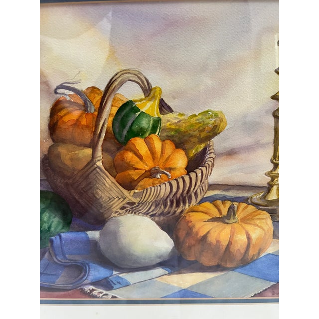Fall Still Life Watercolor Painting | Chairish