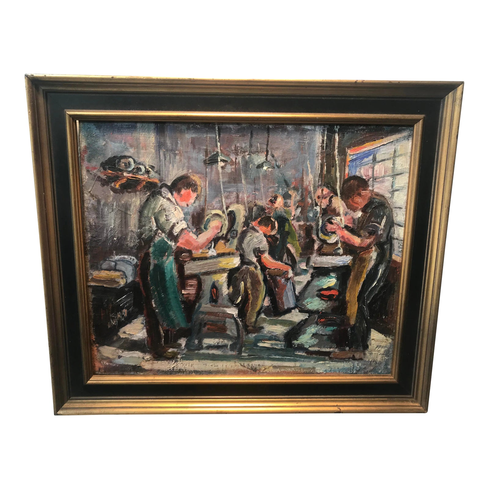 1930s Machine Age Painting | Chairish