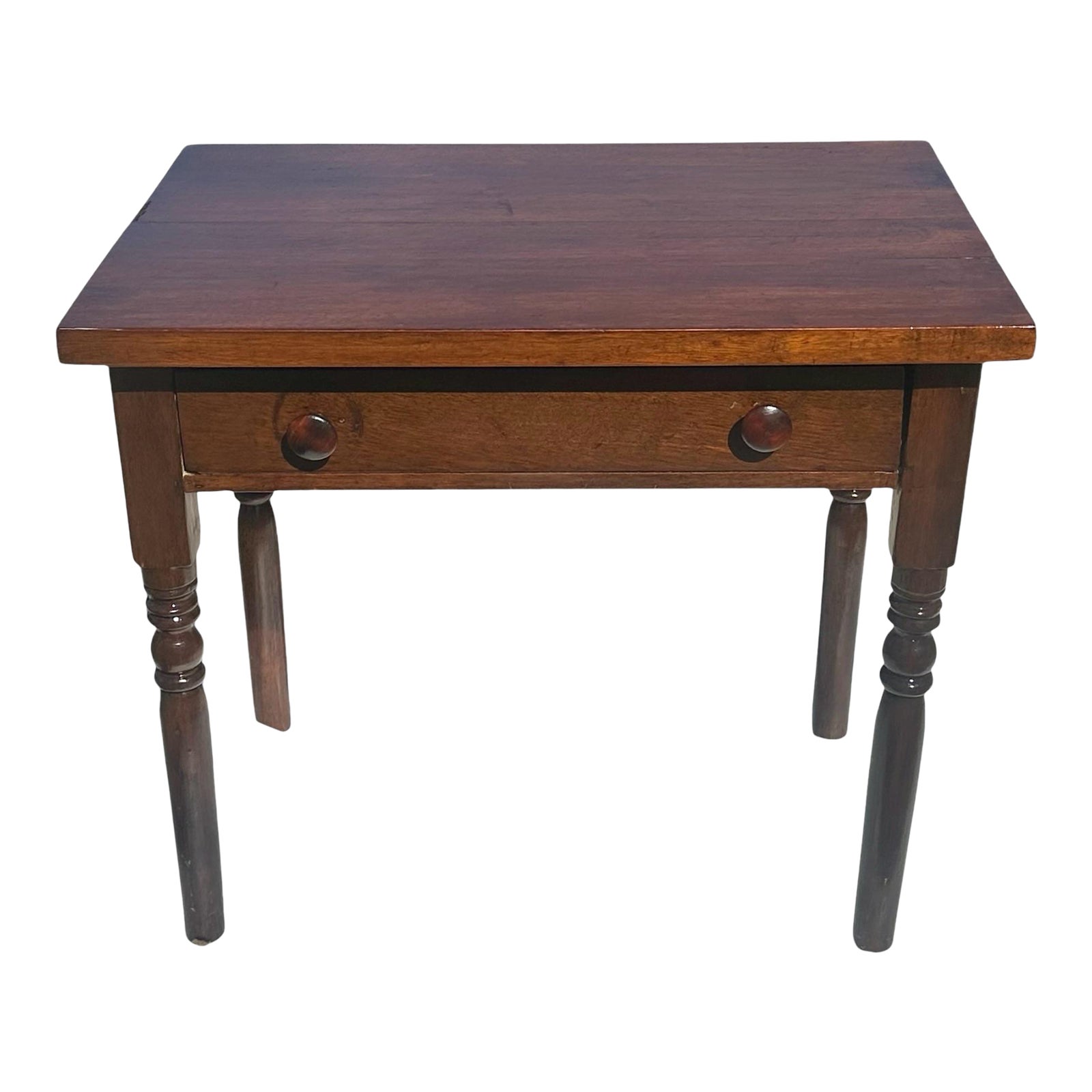 Antique 19th Century Southern Walnut Sheraton Style Single Drawer ...