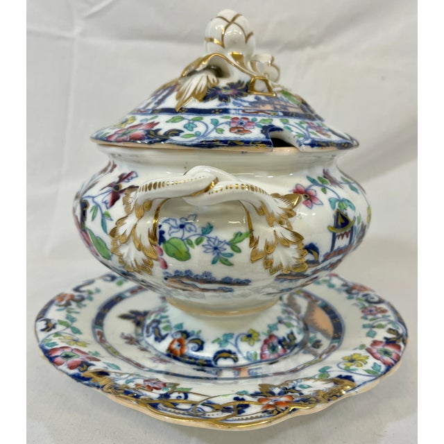 Antique Minton Amherst Japan Tureen With Drip Plate From England ...