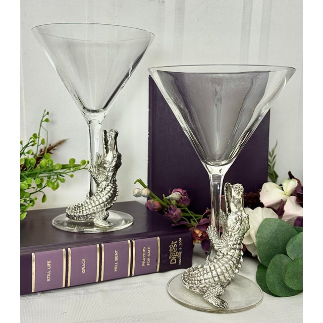 Arthur Court Alligator Martini Glasses With Original Boxes - a Pair ...