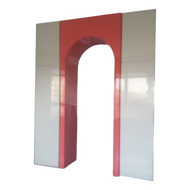 Arched Wardrobes in Red and White Lacquer by Ambrogio Tresoldi and ...