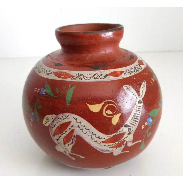 Vintage Mexican Folk Art Rabbit Jar | Chairish