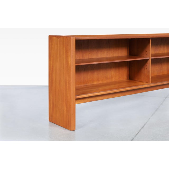 1960s Danish Modern Low-Profile Bookcase With Glass Doors by Skovby ...