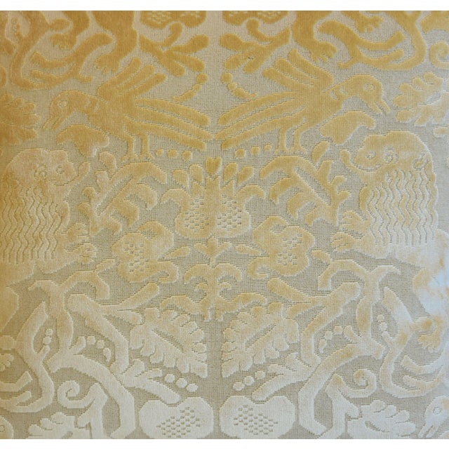 Travers Fabrics Medieval Lion, Bird & Botanical Floral Velvet Feather ...