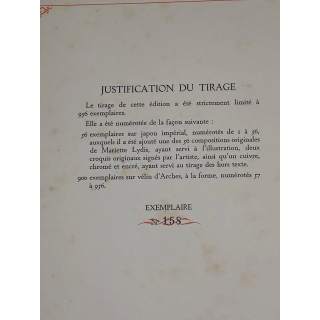 Vintage French Limited Edition Hand Colored Mariette Lydis Engravings ...