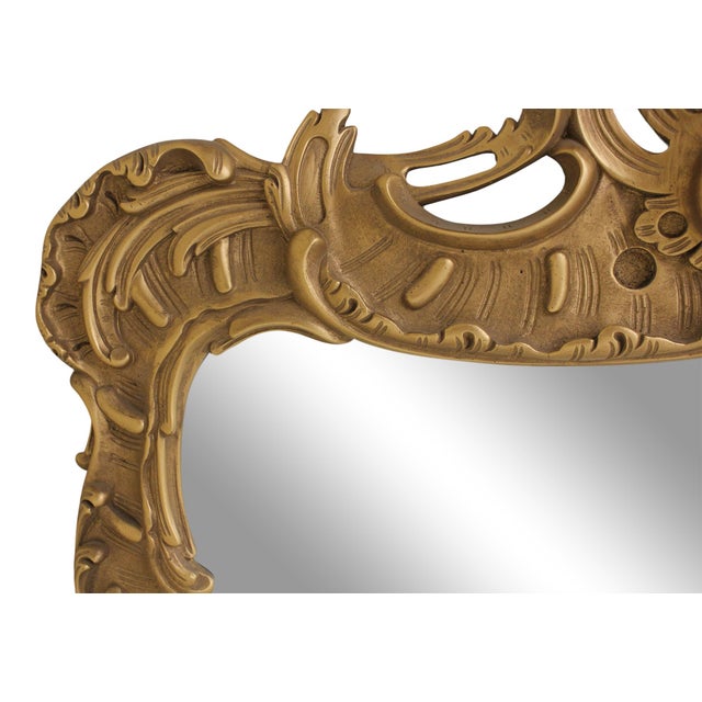 Large French Style Gold Finish Tall Mirror | Chairish