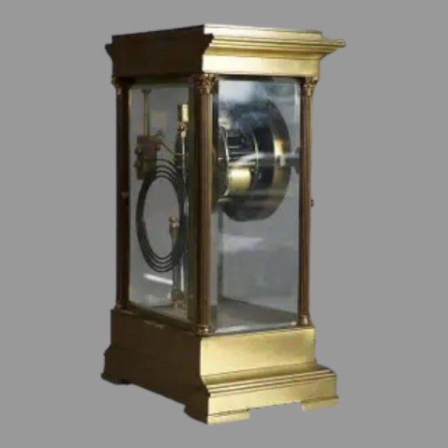 Antique French Empire Lowe & Sons Paris Bronze Crystal Regulator Clock ...