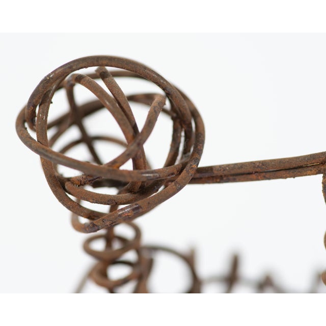 Gli Etruschi Rosenthal Netter Wire Trumpet Player Sculpture | Chairish