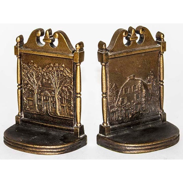 Antique Bradley & Hubbard Bookends B&h Home Trees - Ornate Cast Iron ...