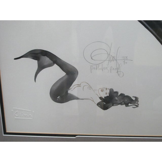 Signed Olivia De Berardinis Bettie Page Mermaid Up Periscope Lithograph ...