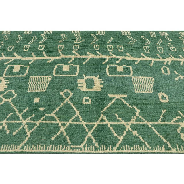 Green Moroccan Style Rug - 05'08 X 08'00 | Chairish