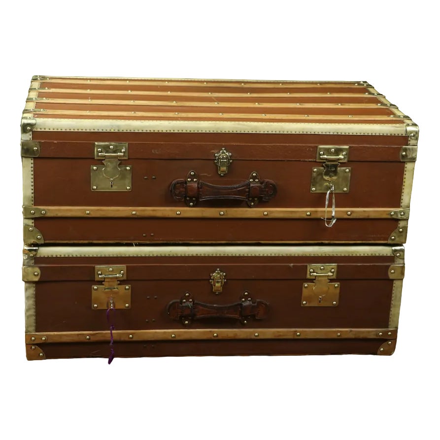 Trunks Cabin Magasins du Louvre, Paris, 1920s, Set of 2 | Chairish