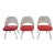 Saarinen Executive Armless Chair With Plastic Back by Knoll-Set of 3 ...