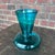 Blenko Teal Blue Glass Vase 12” Tall | Chairish