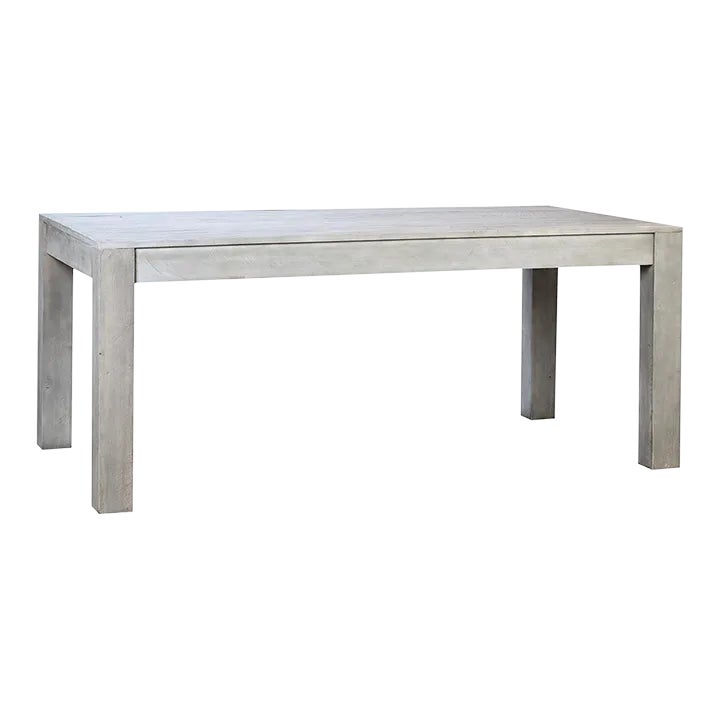 Inez White Wash Dining Table | Chairish