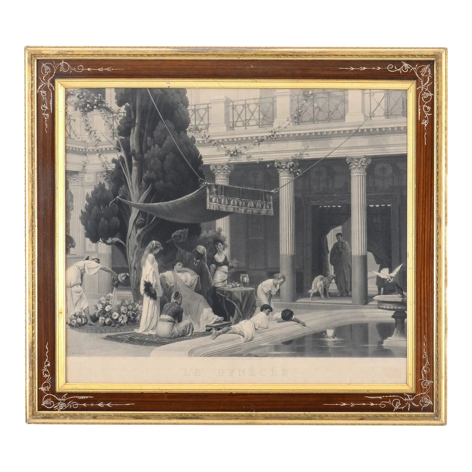 1880s Steel Engraving Le Gynecee by Gustave Boulanger | Chairish