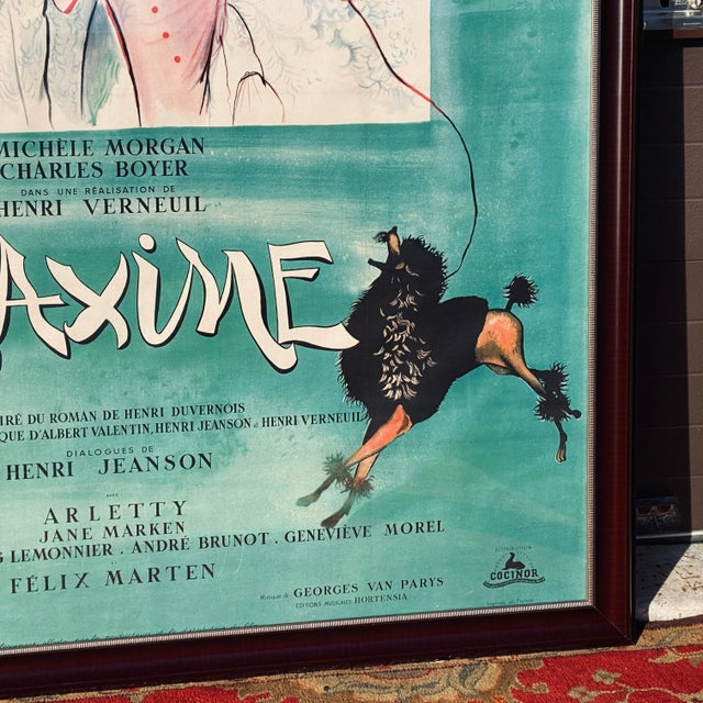 Huge Original Maxime 1958 French Movie Poster by René Péron | Chairish