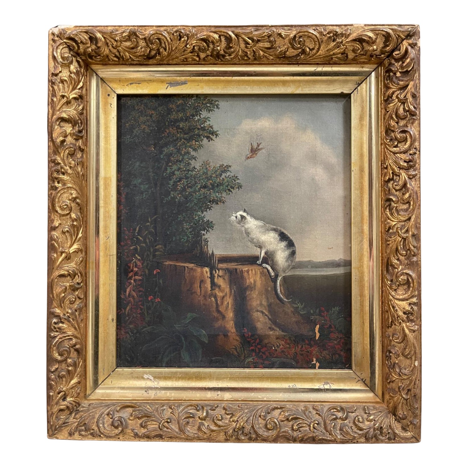 Oil on Canvas Painting After William Holbrook Beard | Chairish