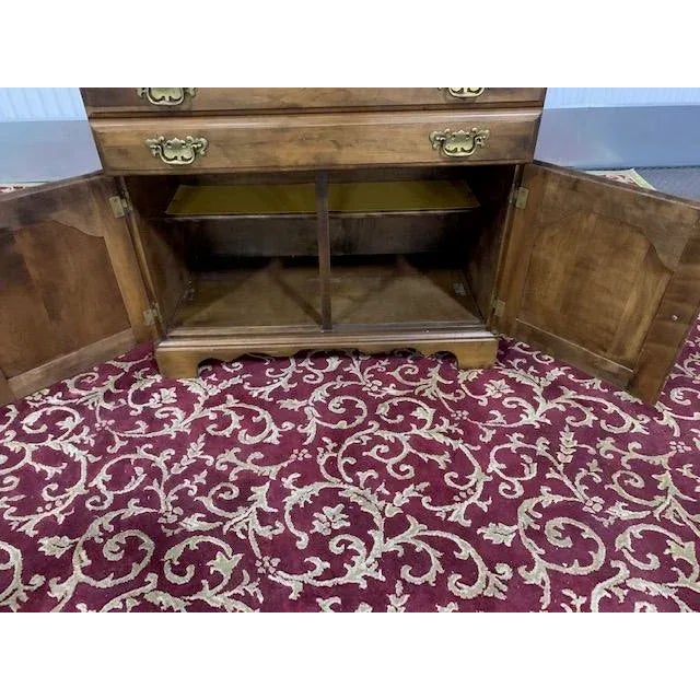 1990s Temple Stuart Colonial Modern Dinette Cabinet Rockport | Chairish