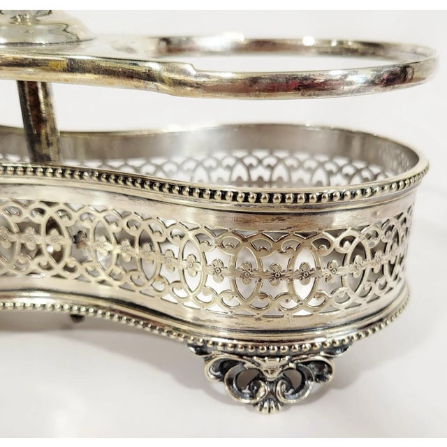 Antique English Jam Preserve Cruet Set W. Pair Ruby Glass Bottle Jars ...