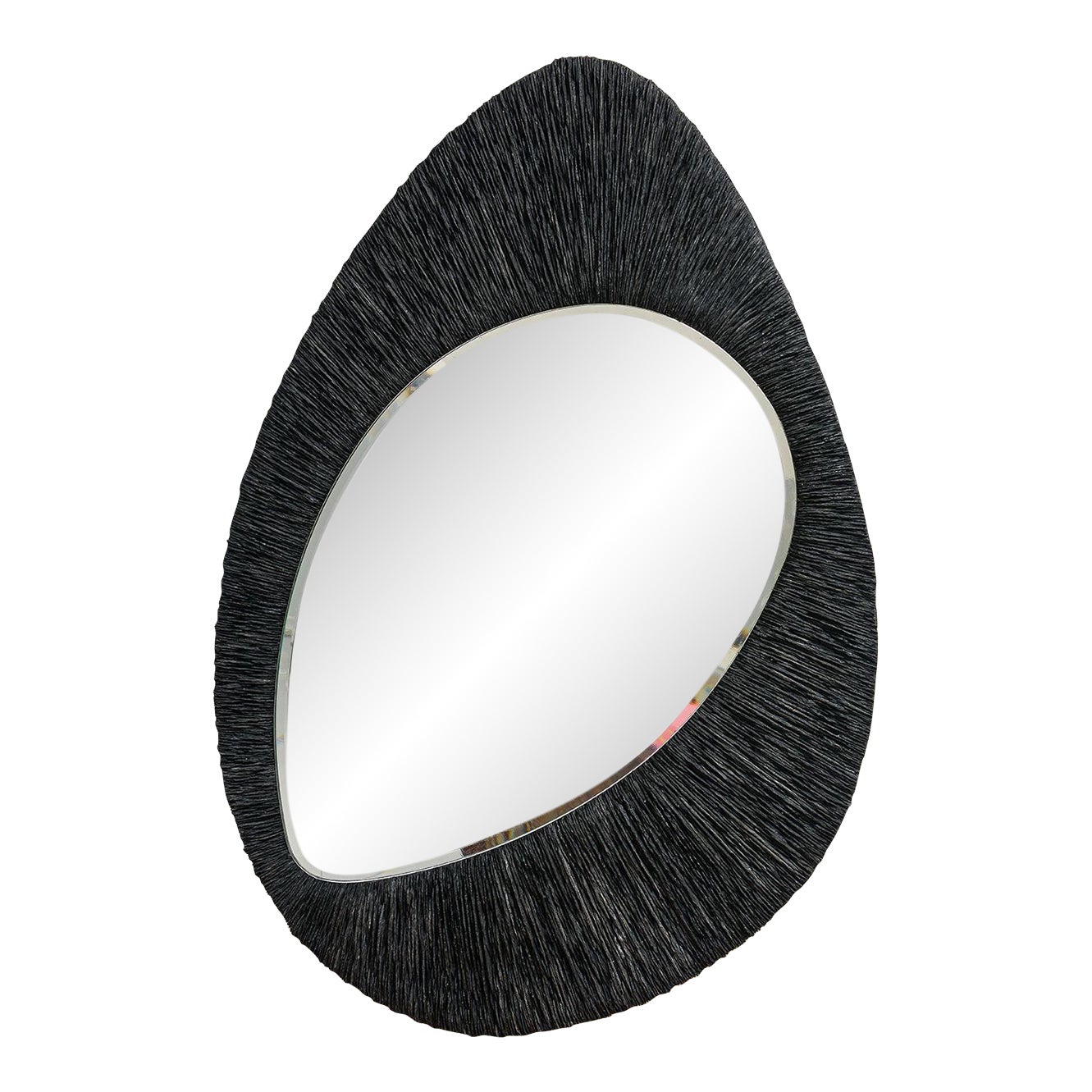 Bespoke Sculptural Slate Mirror | Chairish