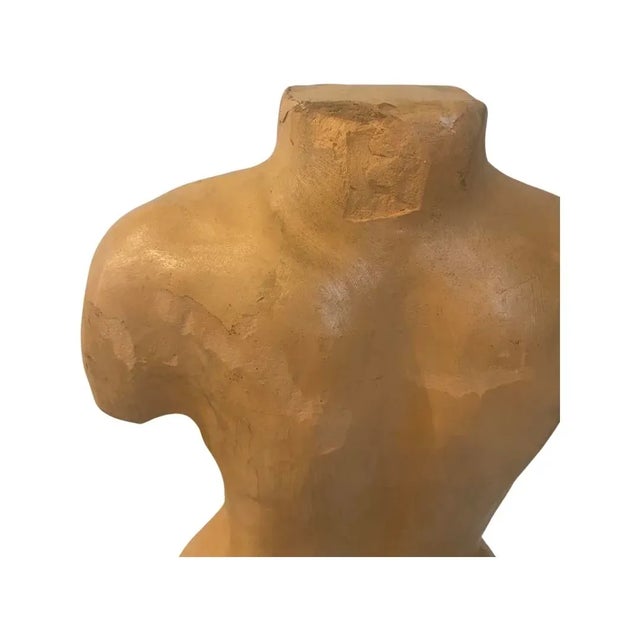 Vintage Pottery Nude Female Torso Sculpture on Wood Block, Circa 1977 ...