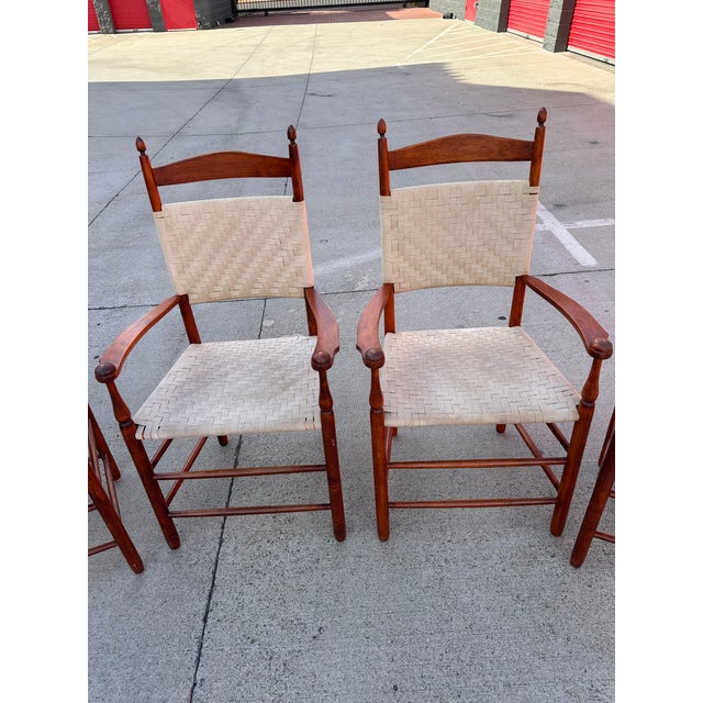 Tape Back Shaker Cherry Dining Chairs | Chairish