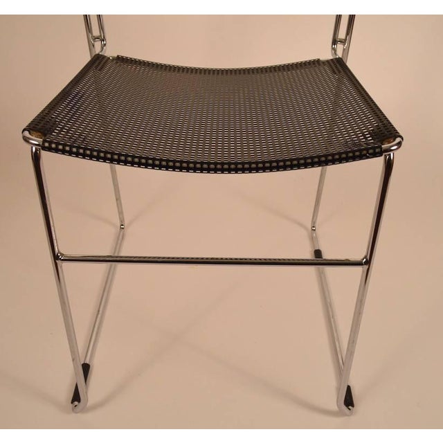 Black and Chrome Metal Mesh Chair | Chairish