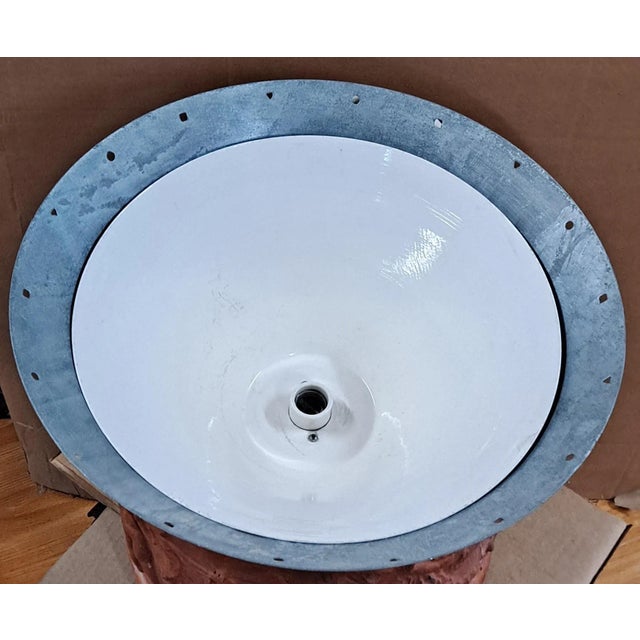 Pair of Ron Rezek Modernist Steel & Zinc Hanging Lamps Circa 1980 ...