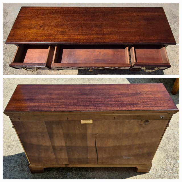 1990s Henredon Chippendale Petite Mahogany Sideboard Buffet Console ...