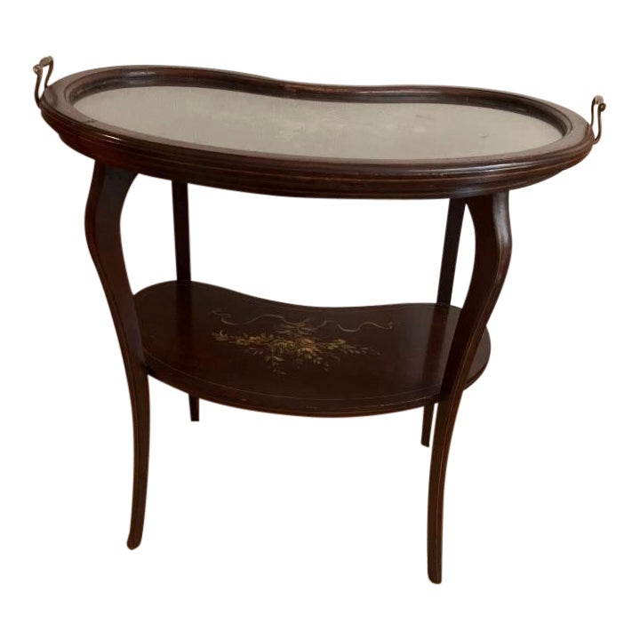 1950s 2 Tiered Kidney Shaped Table | Chairish