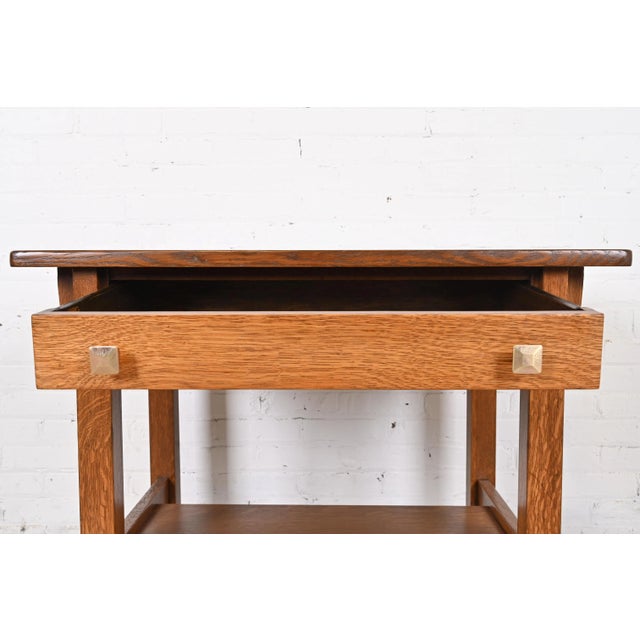 Limbert Mission Oak Arts & Crafts Desk or Library Table, Newly Restored ...