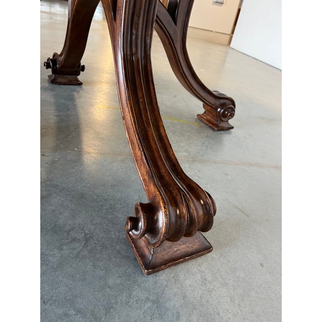 Walnut Volute Extension Dining Table | Chairish