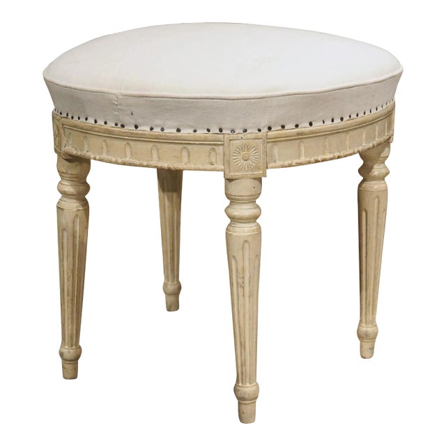 Antique Gustavian Style Painted Stool, Circa 1870 | Chairish
