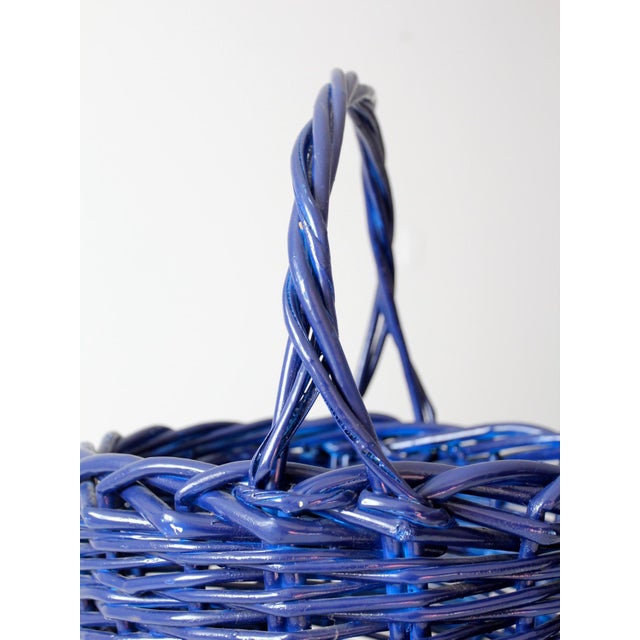 Large Vintage Handle Basket | Chairish