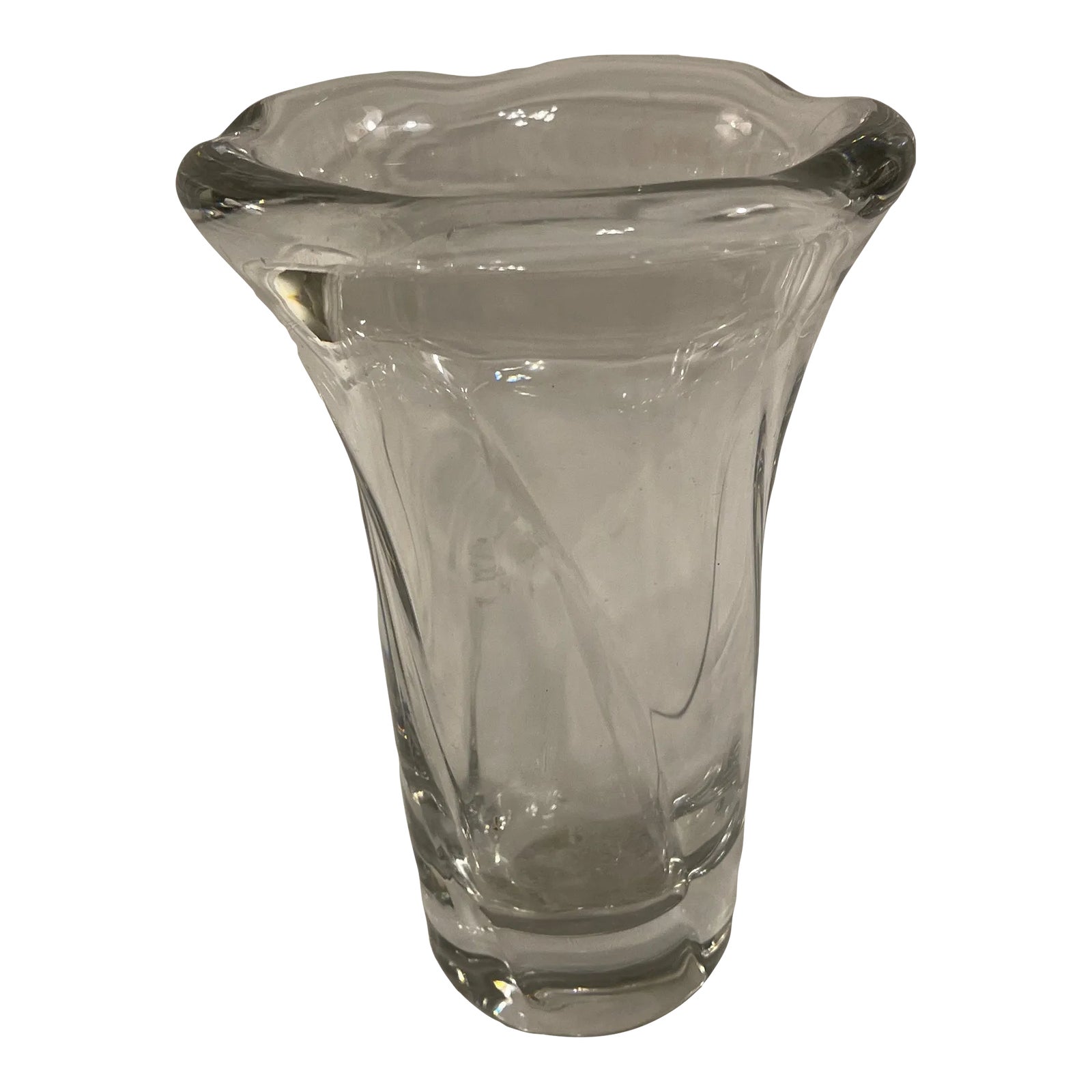 Mid 20th Century Daum Crystal Vase | Chairish