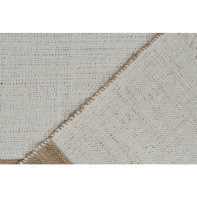 2010s Rug & Kilim’s Contemporary Jute Flat Weave in White and Beige ...